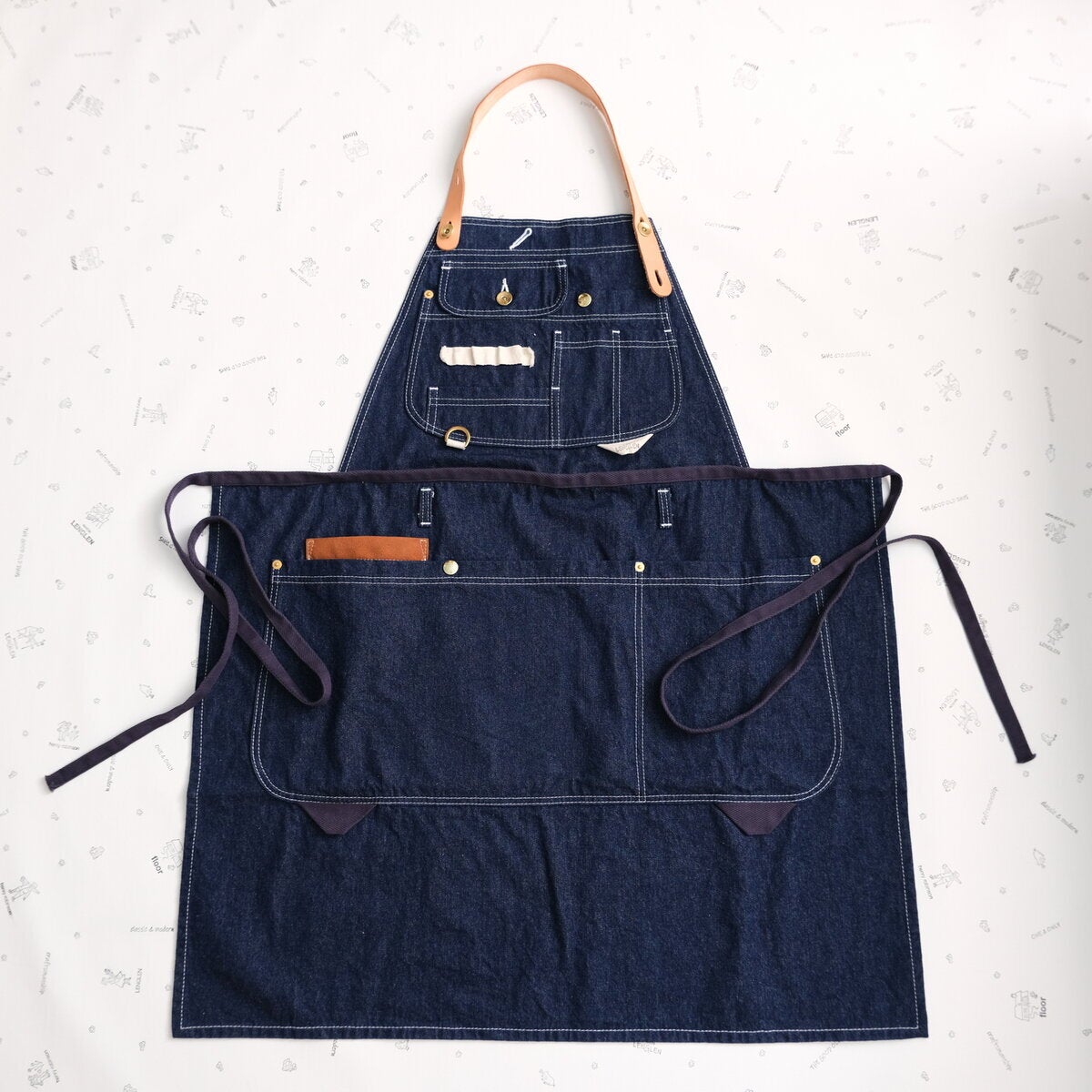 work ＆ outdoor apron indigo 3WAY | floor